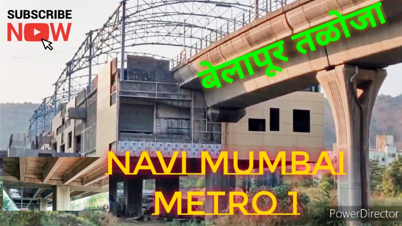 Navi mumbai Metro 1 Full Journey | Belapur To Pendhar Stations ...