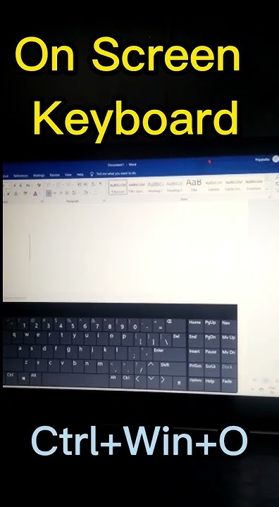 How to PC on screen Keyboard|| PC मे ON SCREEN KEYBOARD कैसे चालू करे || - YouTube