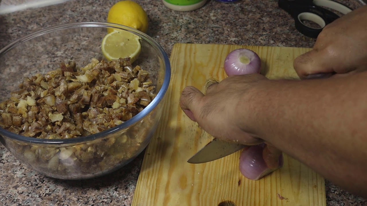Pork Sisig with Mayo and Liverspread - YouTube