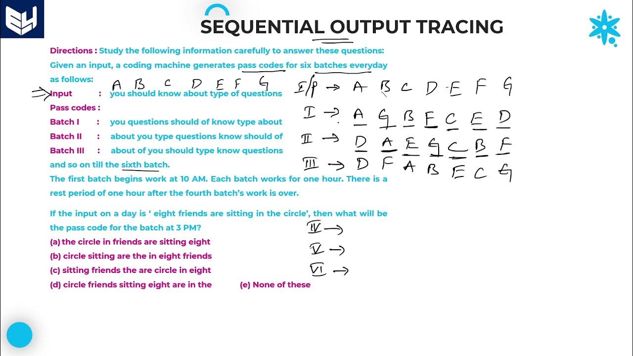 Sequential output tracing | Reasoning | Part- 8 | Bharath Kumar - YouTube
