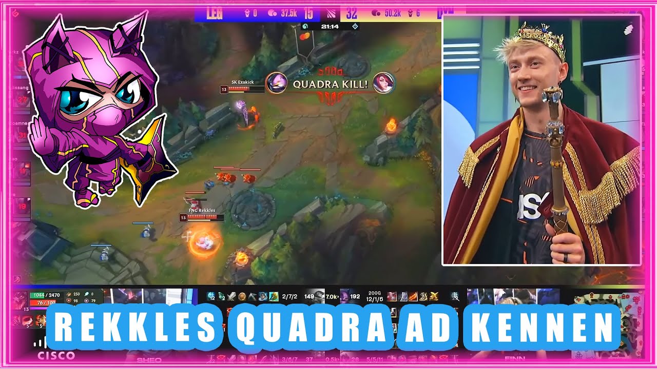 FNC Rekkles Pulls Out Kennen Quadra in LEC Showmatch - YouTube