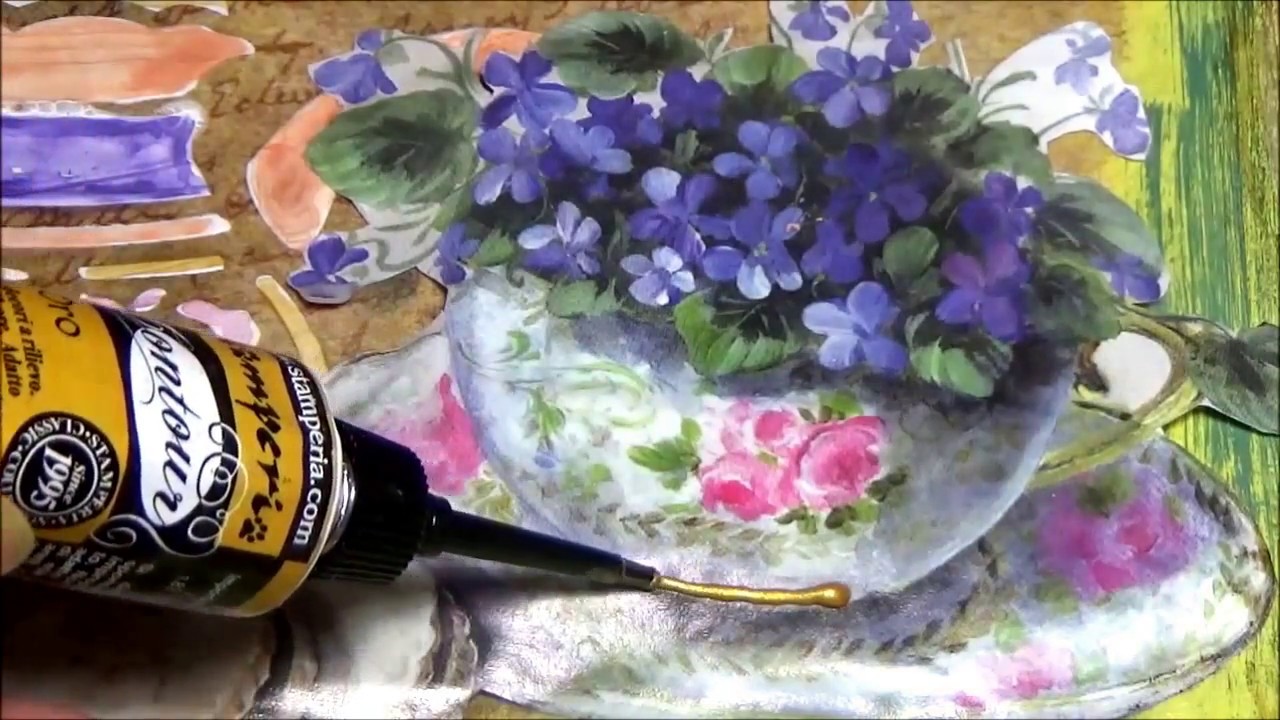 Studio Decoupage Tutorial Tea Box 3D Effect - YouTube