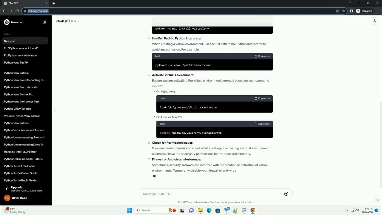 Python Venv Not Working Youtube