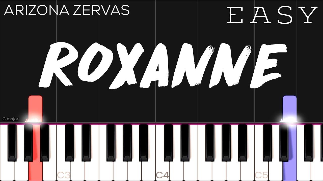 Arizona Zervas - ROXANNE | EASY Piano Tutorial - YouTube