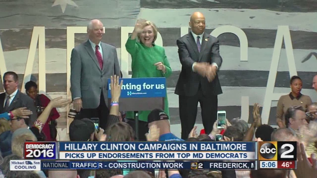 Hillary Clinton campaigns in Baltimore - YouTube