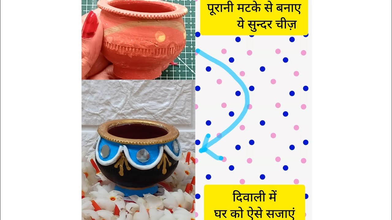 Easy And Simple Pot Painting/ How To Decorate A Pot / Diy Pot - YouTube