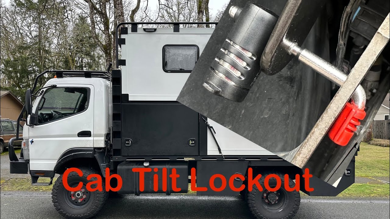 Overland Build: S3/E5 - Fuso Cab Tilt Lockout - YouTube