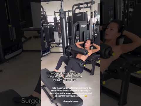 Kim Kardashian working out #workoutmotivation #hardwork #kardashians #booty #body #sexy