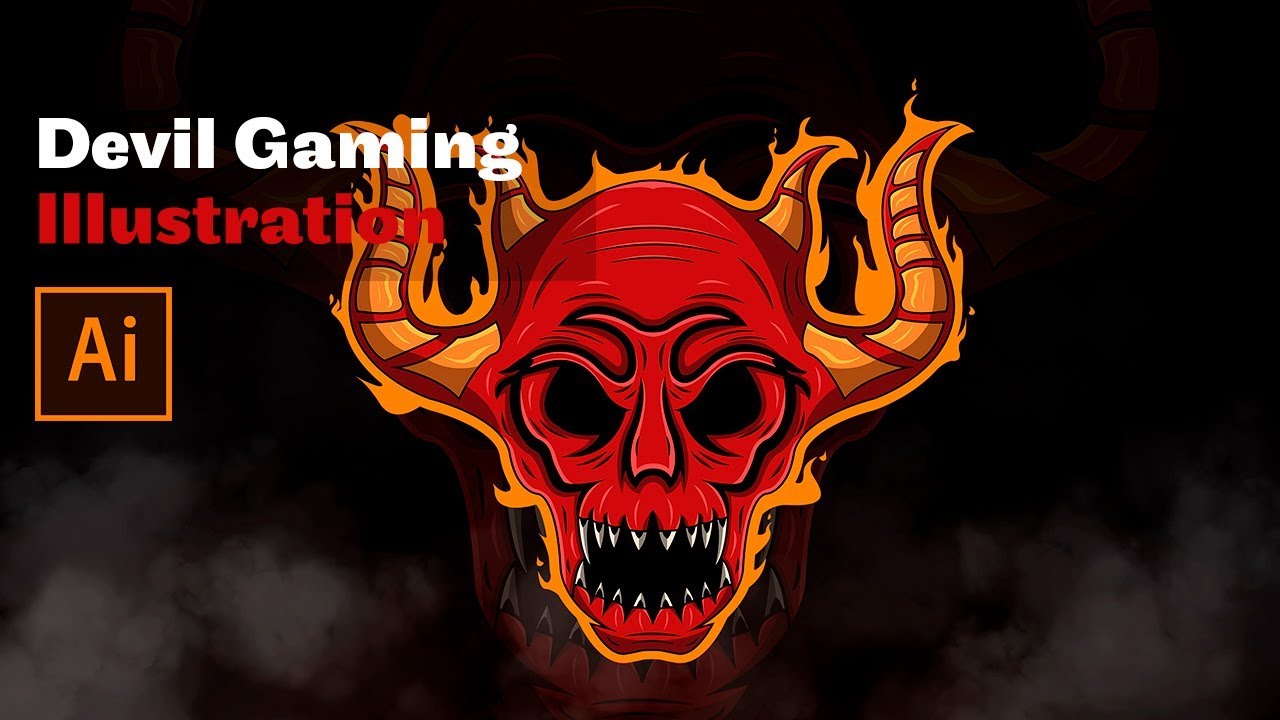 Devil Gaming Logo - Illustration Timelapse - YouTube