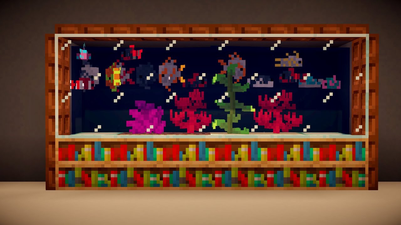 PECERA MODERNA, FÁCIL Y REALISTA EN MINECRAFT - YouTube