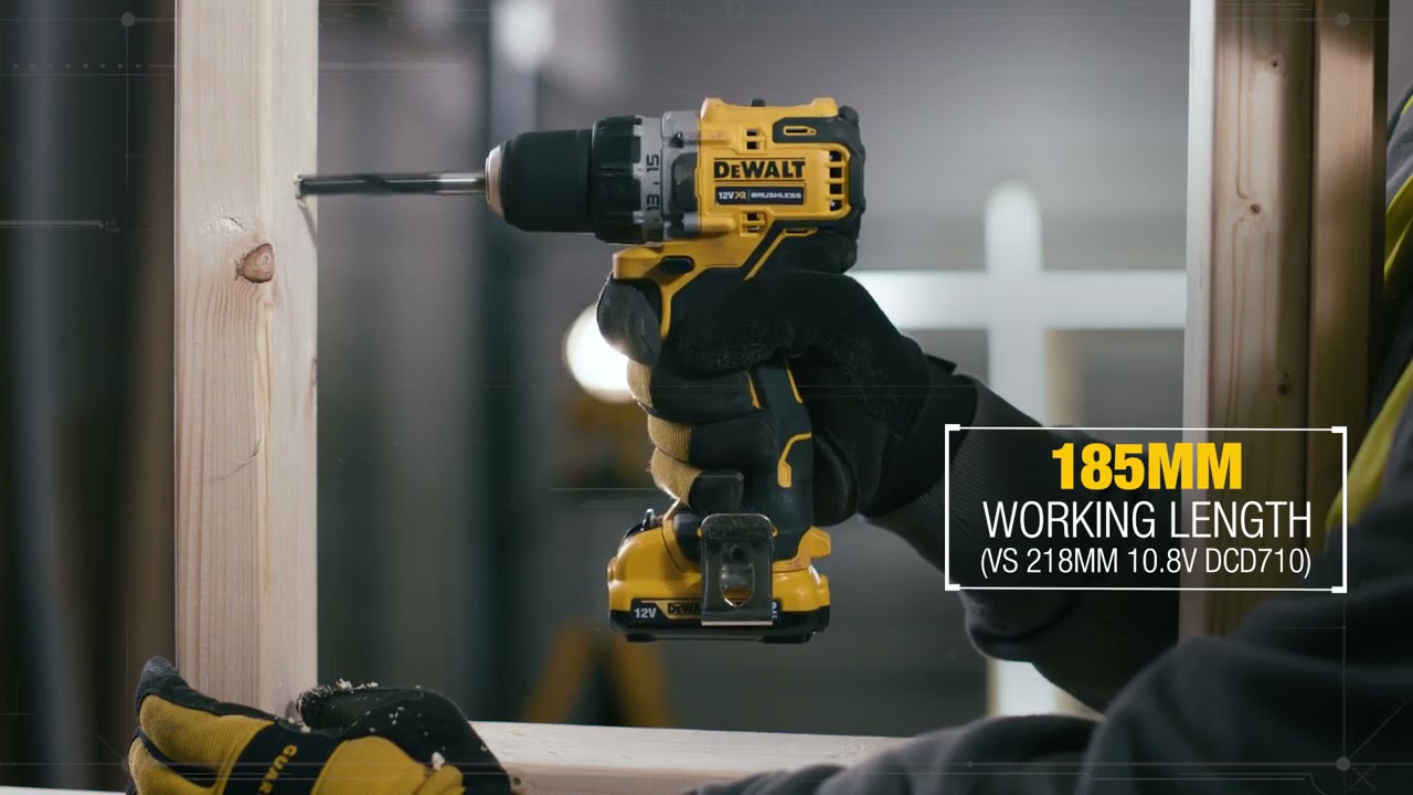 DEWALT DCD701 12V XR Brushless Sub Compact Drill Driver - YouTube