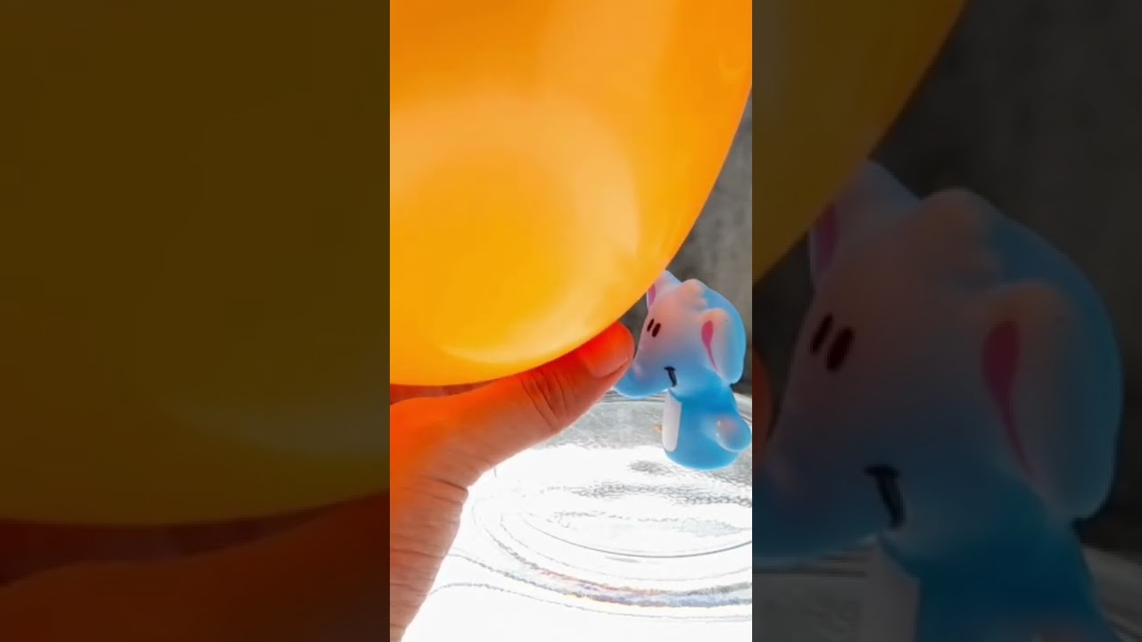 GAJAH MAINAN MENIUP BALON WARNA - TOY ELEPHANT BLOWING COLOR BALLOONS # ...