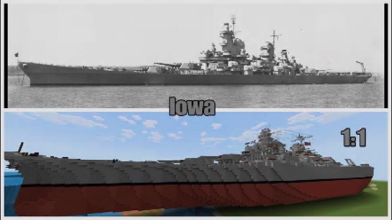 Minecraft: USS Iowa 1:1 Nachbau - YouTube