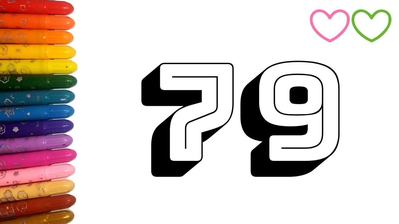 Numberblocks, How to write number 79, How to draw numbers, 123456789 ...