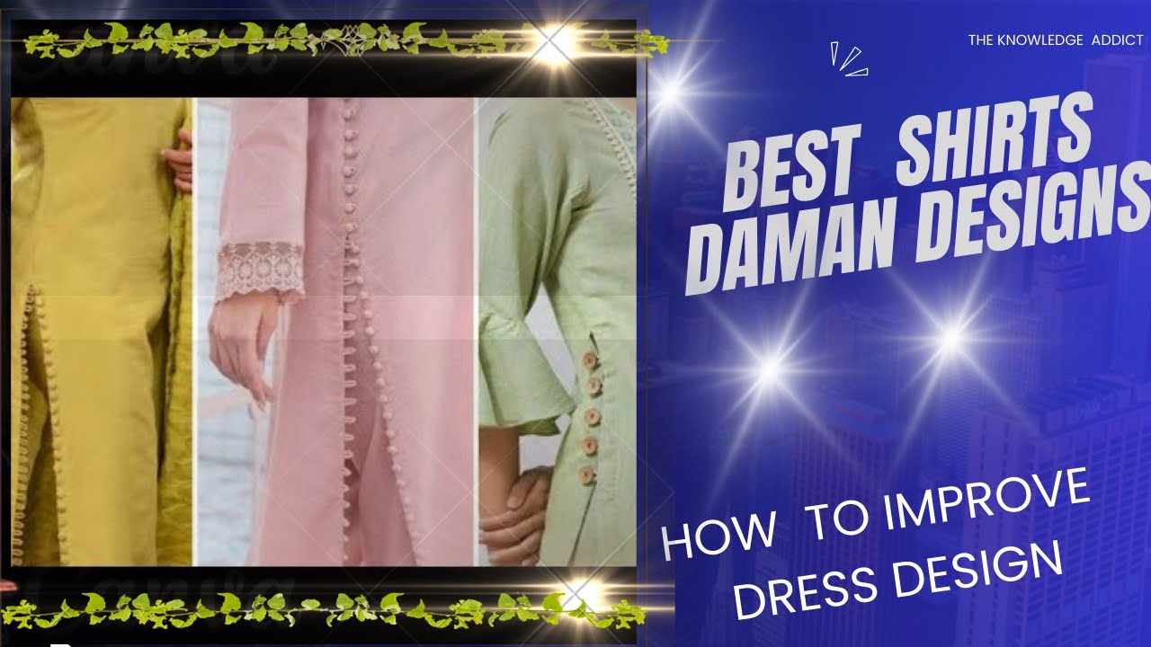 Last latest daman design|Daman design| stylish shirt daman - YouTube