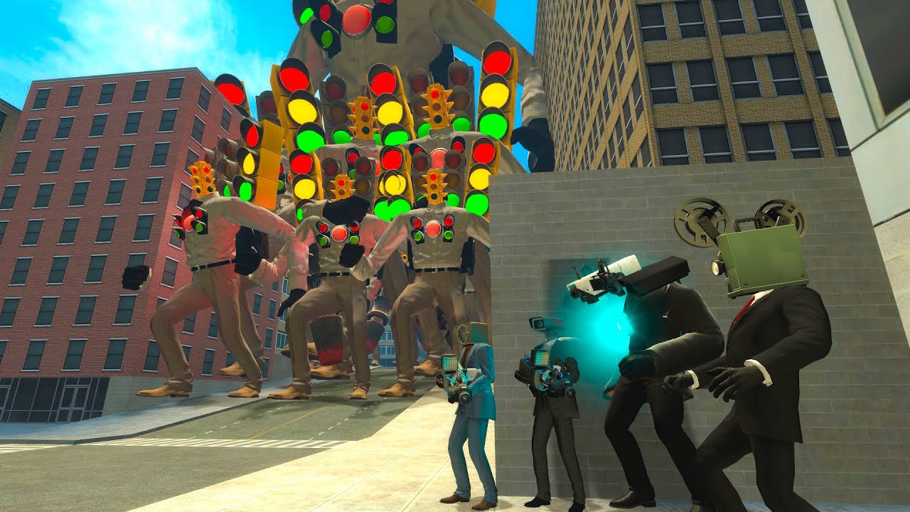NEW MECHA TRAFFIC LIGHT MAN BOSS they set up an ambush for SKIBIDI ...