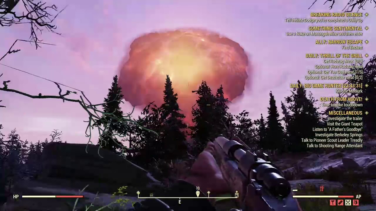 Never Before Seen: Atomic Mushroom Cloud Fallout 76 - YouTube