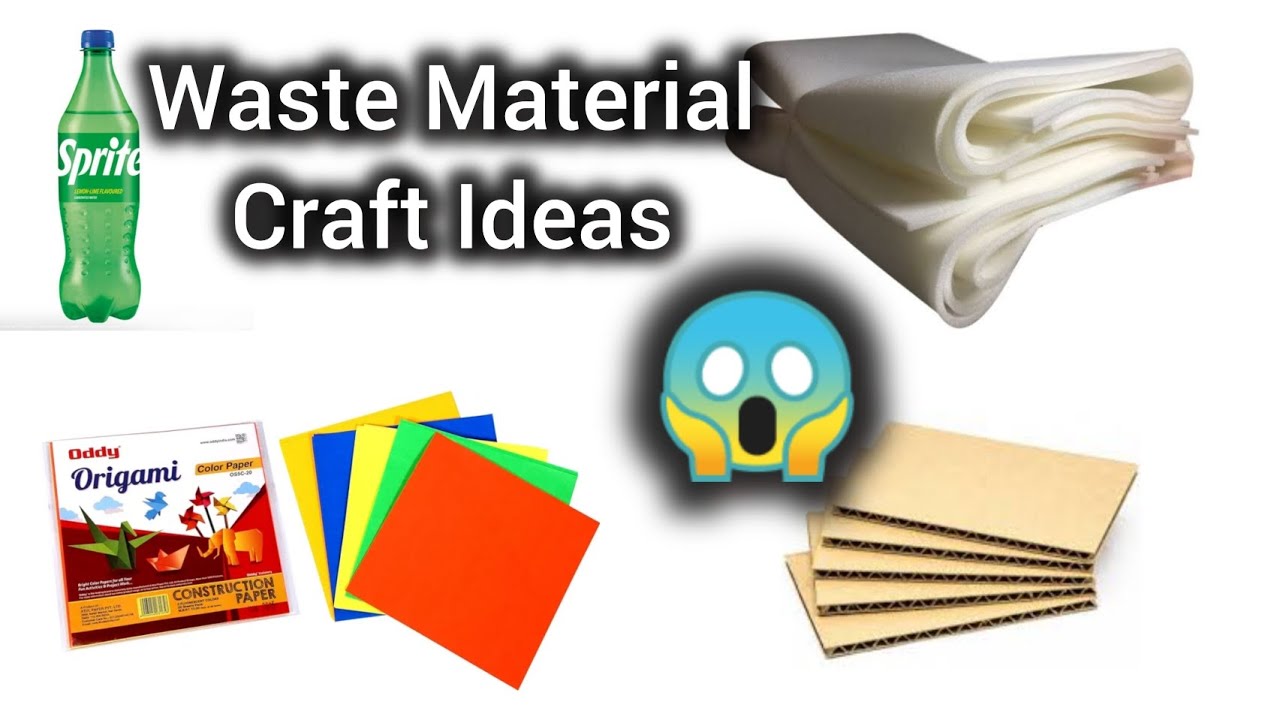 diy art and craft with waste material - YouTube