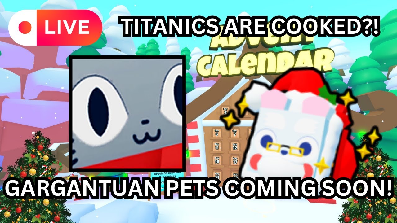 (🔴 LIVE) PET SIM 99 CHRISTMAS UPDATE, GARGANTUAN PETS & Giveaways Pet ...