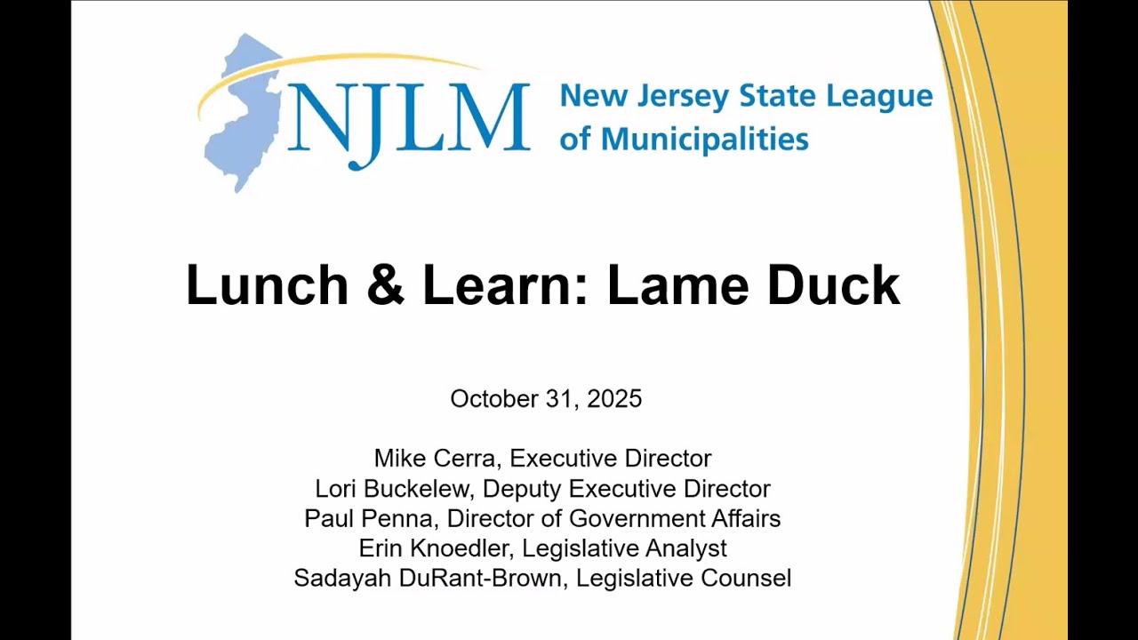 Lame Duck Preview NJLM 2025 - YouTube