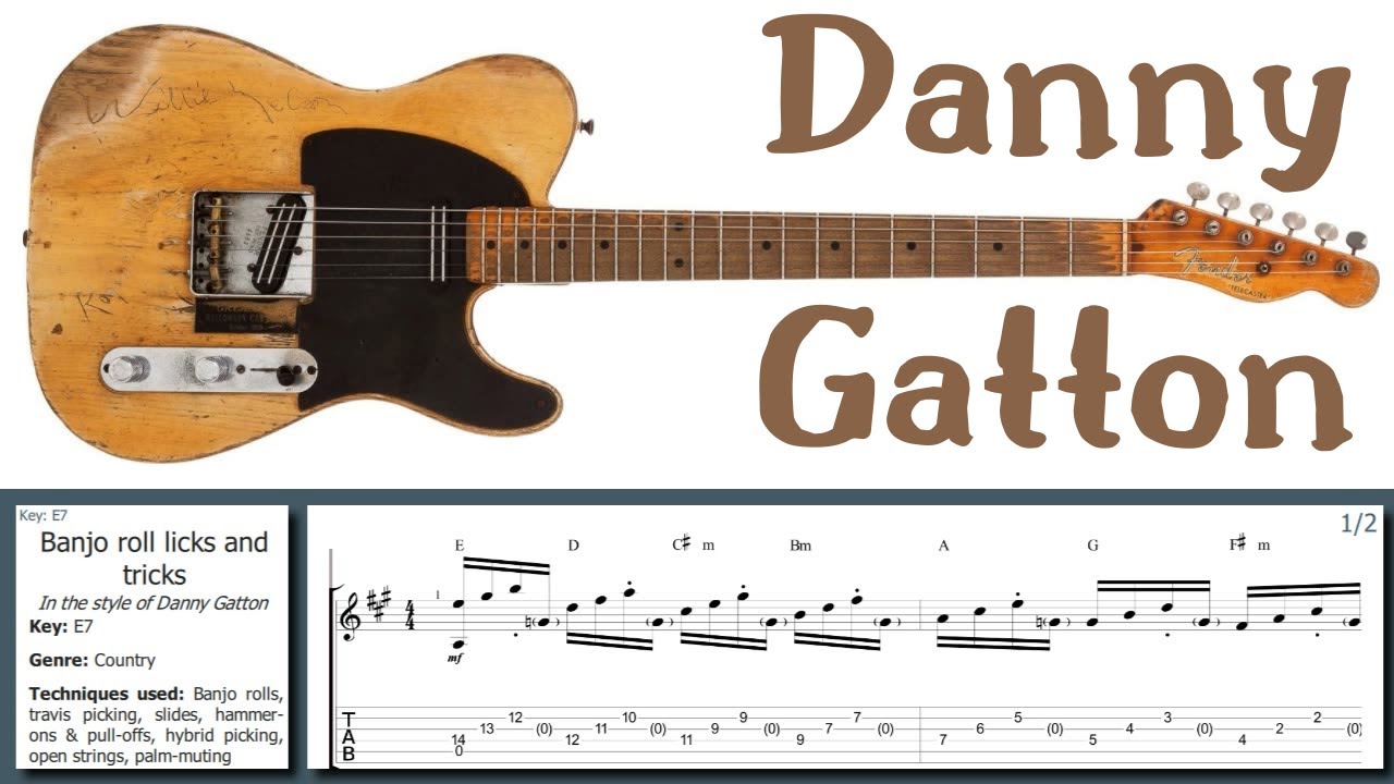 Danny Gatton + more - 10 KILLER Double-stop licks! (w/ TABS) - YouTube