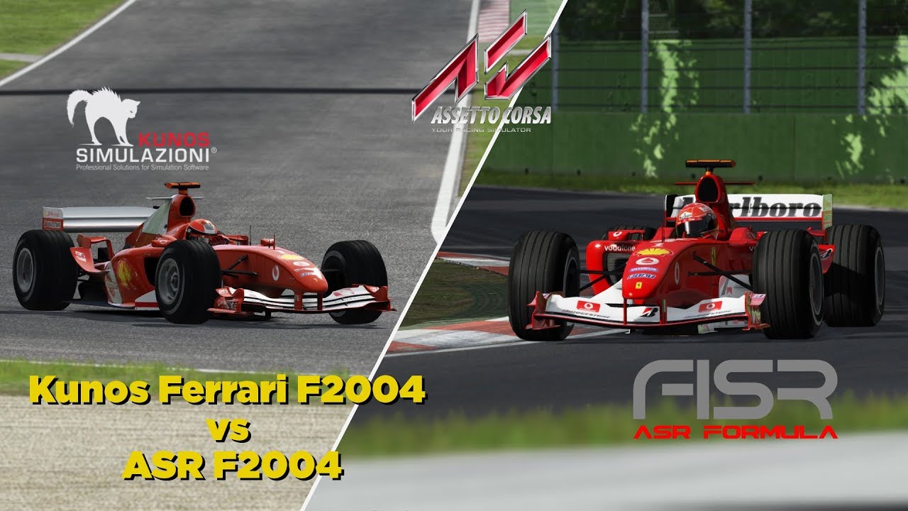 Assetto Corsa | Ferrari 70th Anniversary DLC F2004 vs ASR F2004 | Side ...