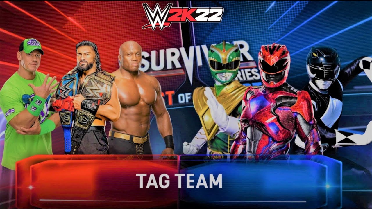 WWE Elite Heavyweights vs. Power Rangers | Tag Team ELIMINATION Match ...