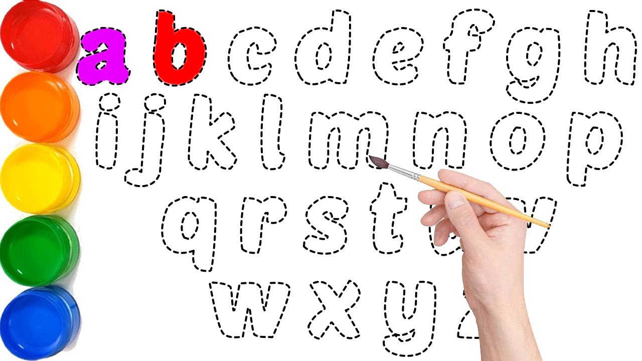 ABC Adventure! Draw and Paint Small Letters Step by Step a-z for Kids ...
