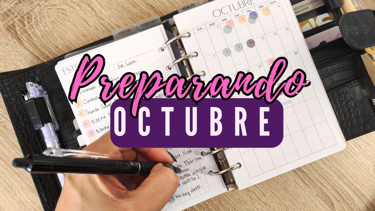 Planea conmigo OCTUBRE en mi AGENDA A6 | Personal | Como planear con ...