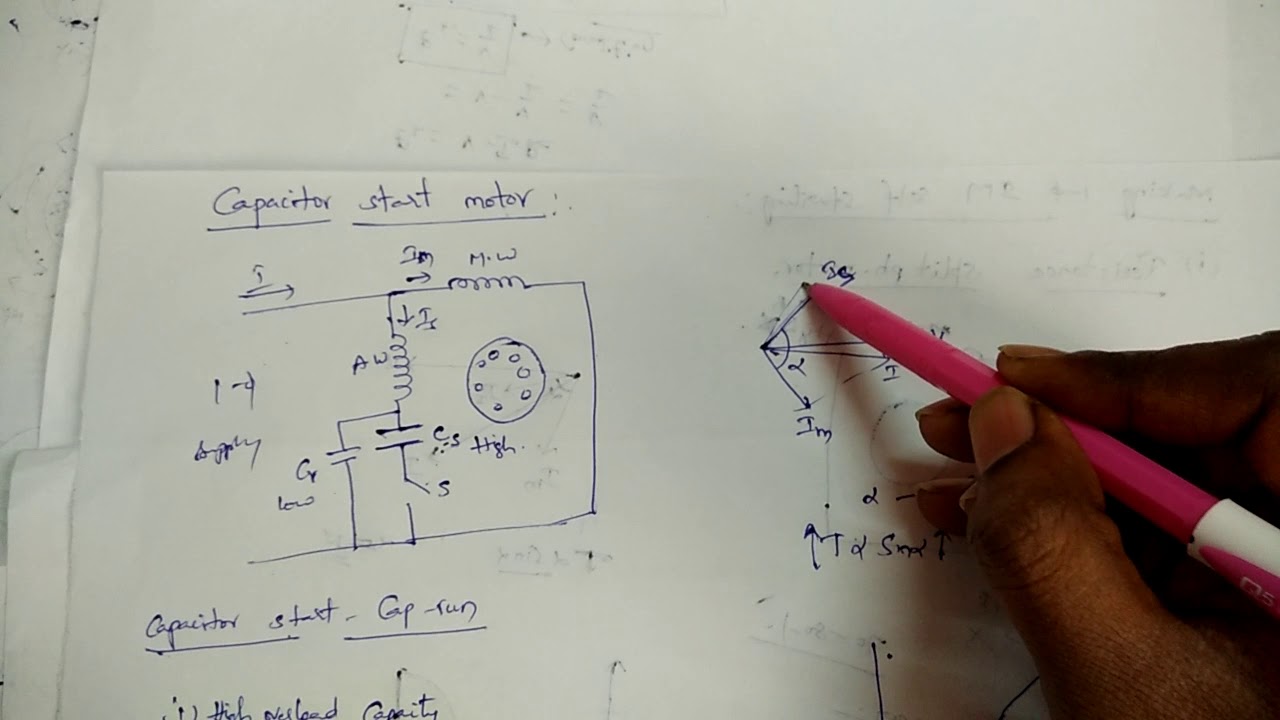 Capacitor split phase motors - YouTube