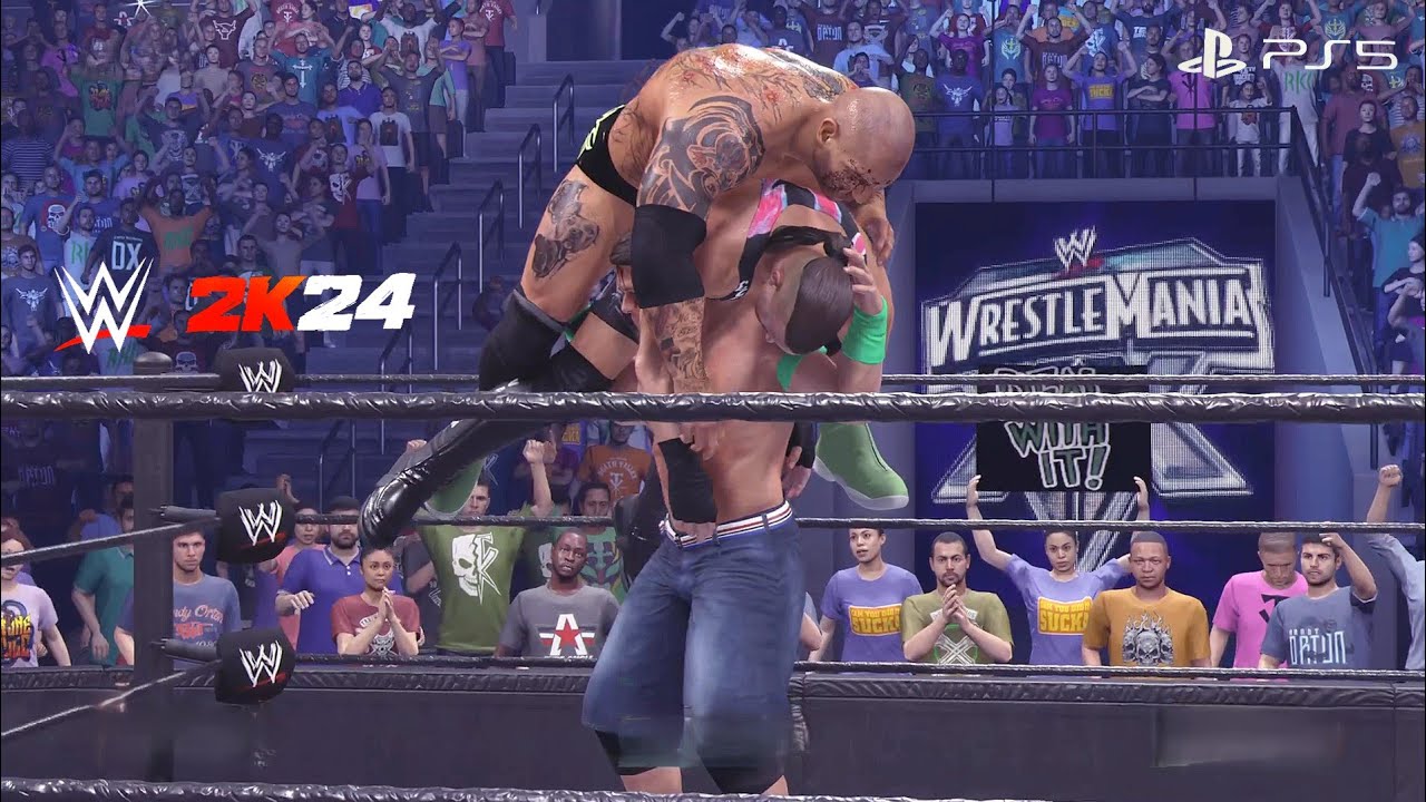 WWE 2K24 | John Cena vs. RVD vs. Batista Extreme Rules Match ...