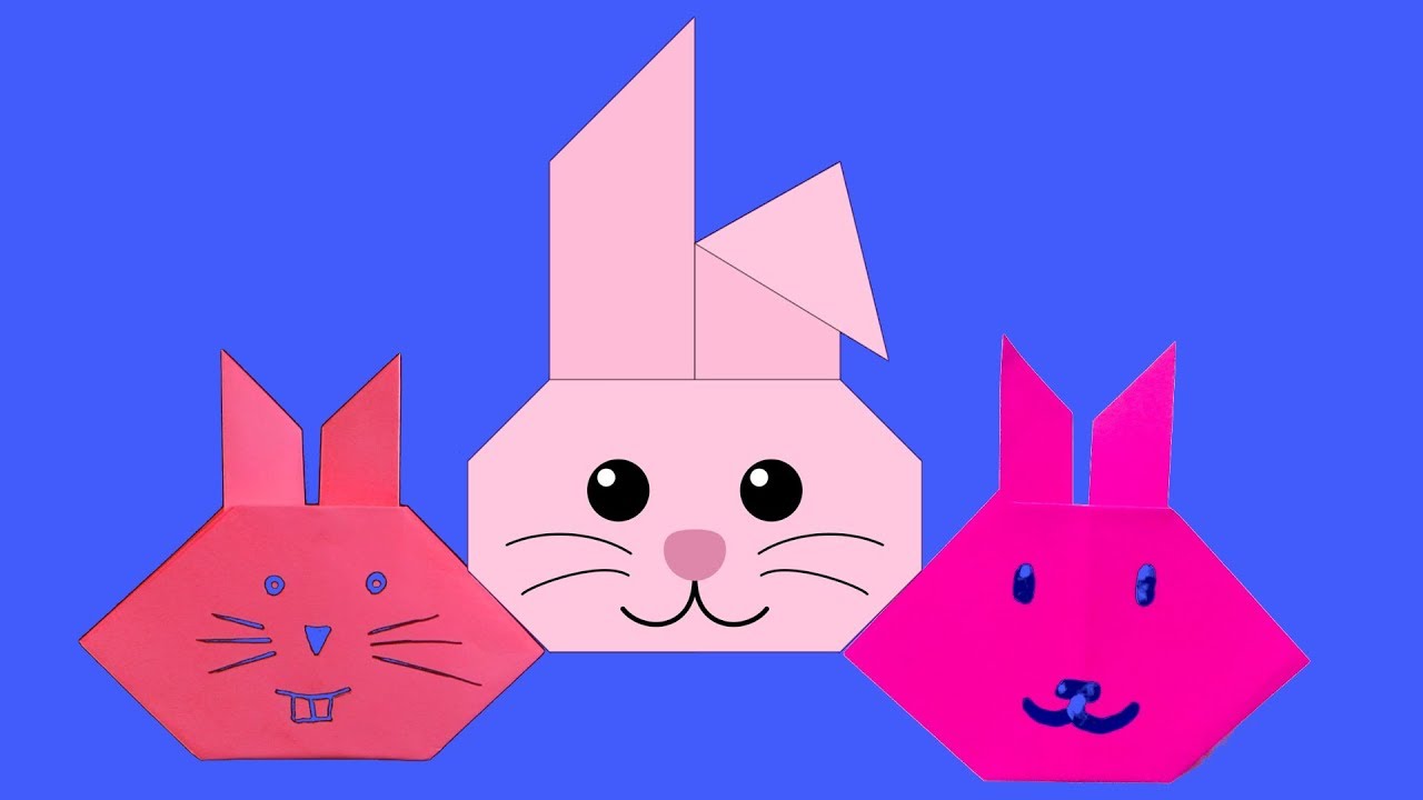 How To Make Amazing Origami Bunny face -Rabbit Head | DIY Paper Crafts ...