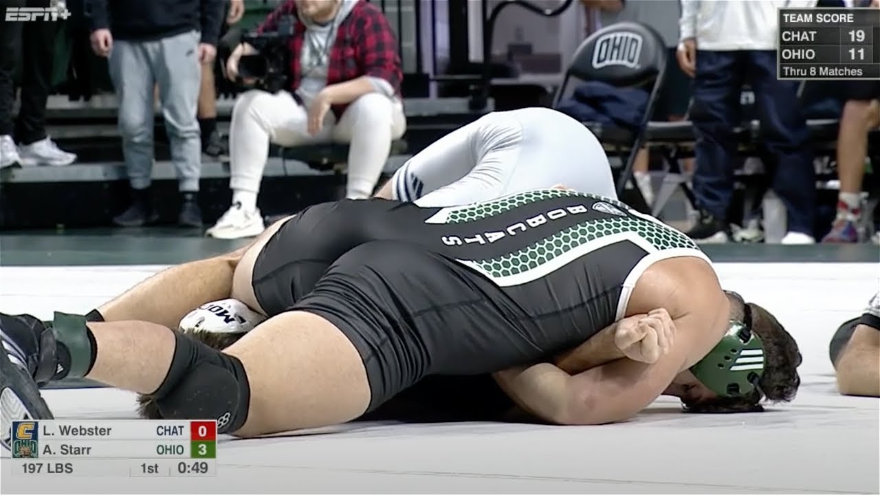 197lbs Austin Starr (Ohio) vs Logan Webster (Chattanooga) - YouTube