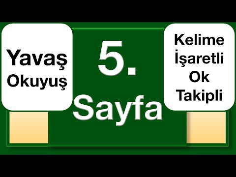 Kuran 5. sayfa yavaş okuyuş ok takipli kelime işaretli