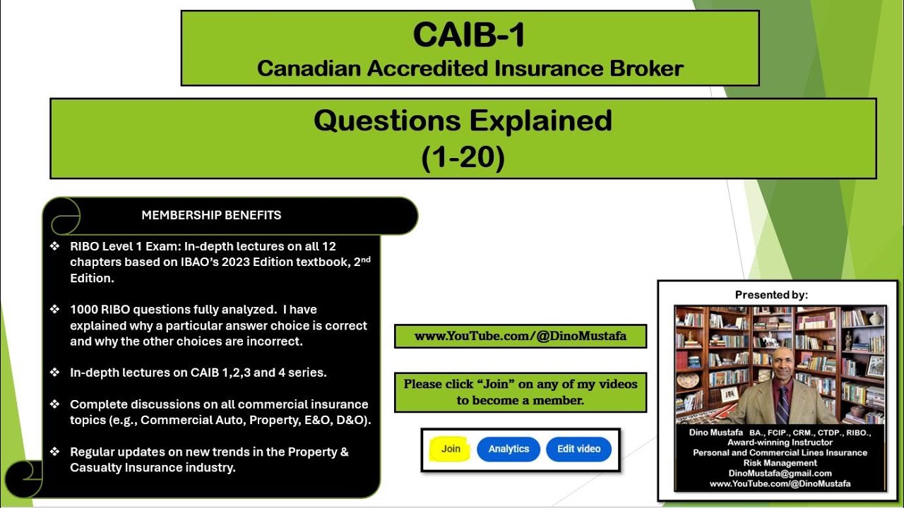 CAIB-1- Questions Explained (1- 20) - YouTube