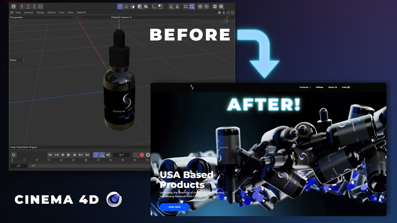 Amazing 3D product cluster effect (Cinema 4D) - YouTube