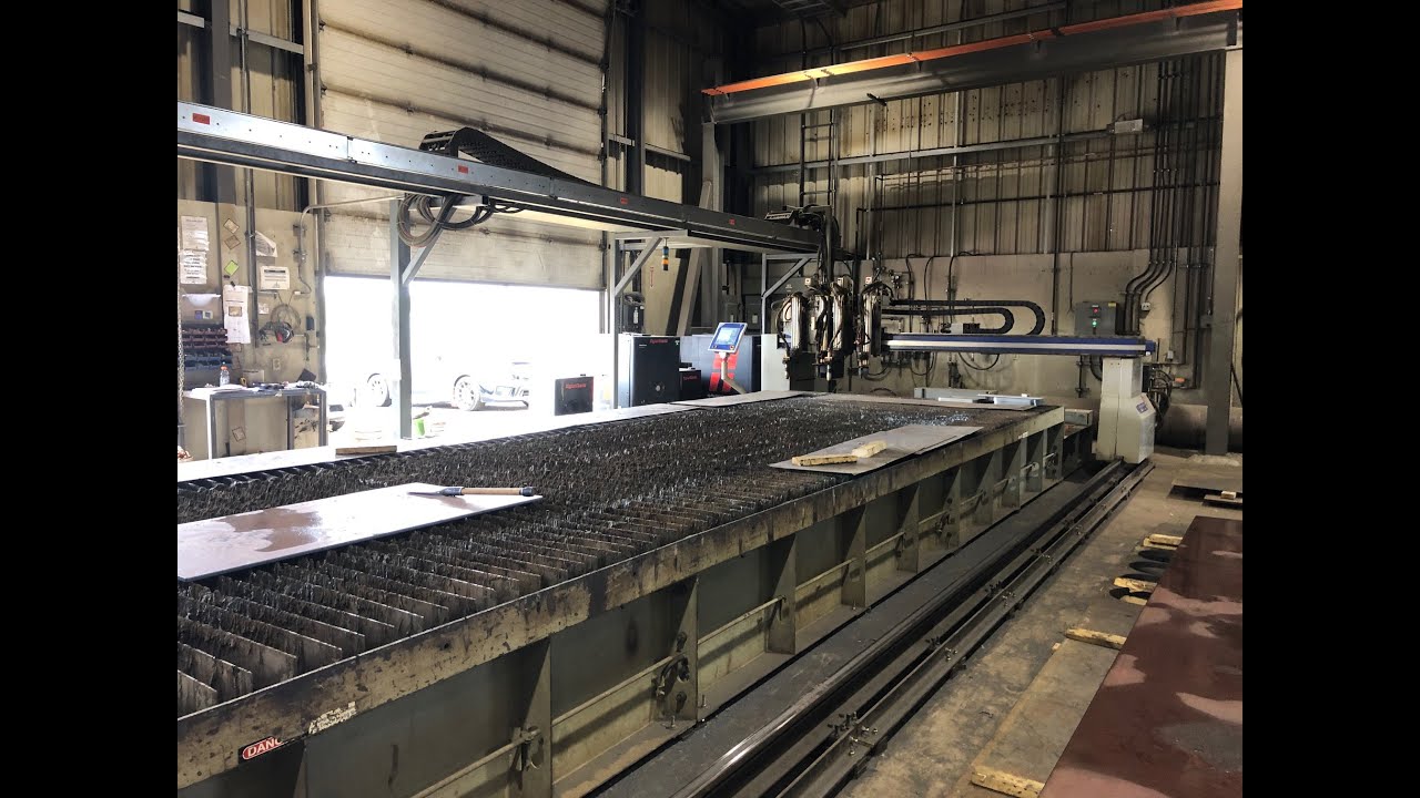 Used 2011 8'x32' Messer PlateMaster CNC Plasma Table - YouTube