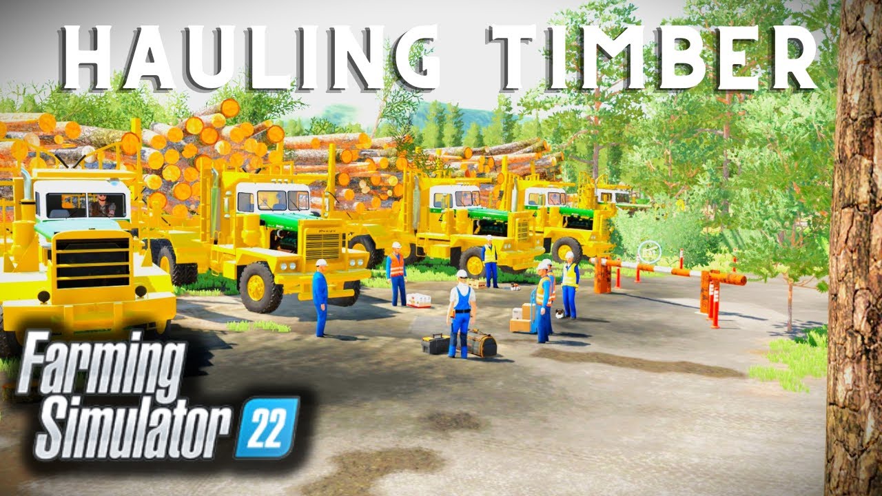 FS22 - RAMNA - Hauling Timber!🌲 Logging out our hay field🌲 - YouTube
