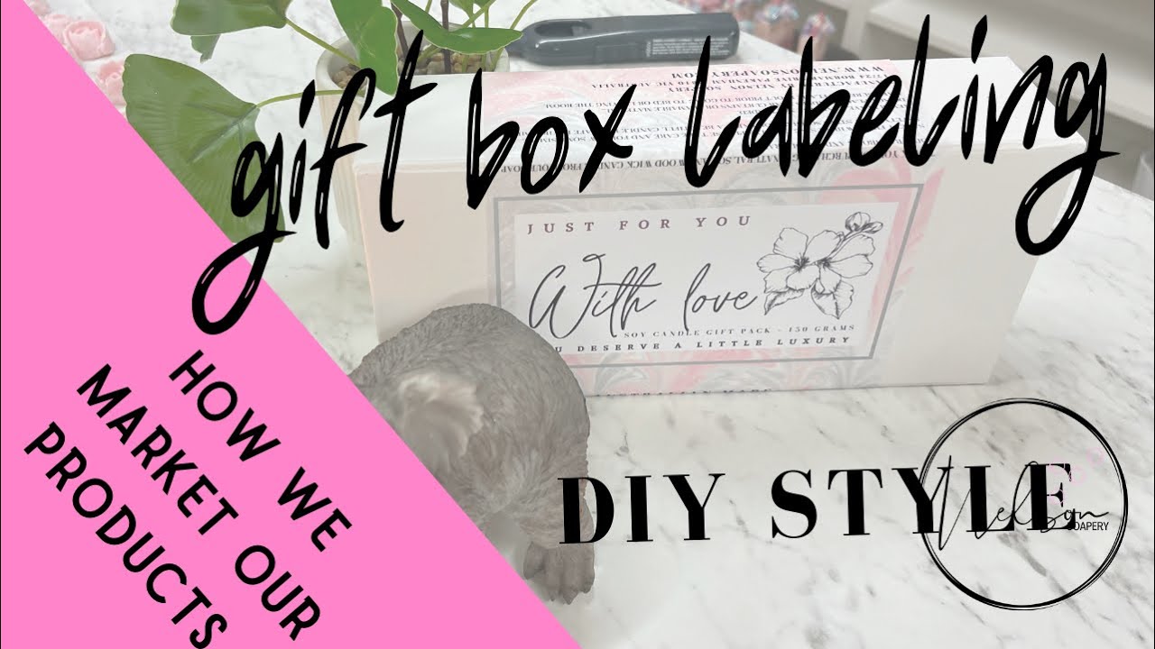 Gift box labelling and how I market my products. A Mother’s Day candle ...