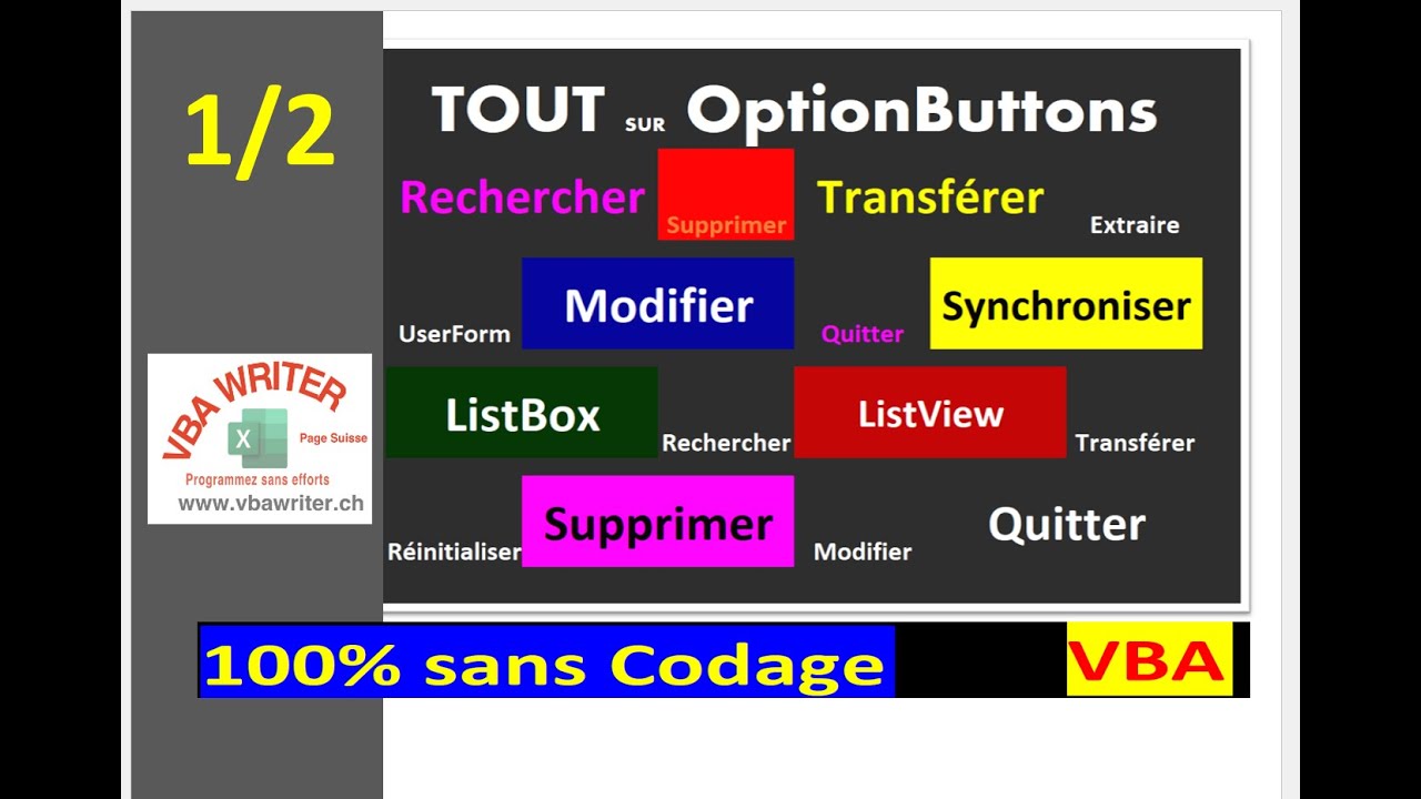 VBA OptionButtons- Tout sur Boutons de sélection- Guide COMPLET 1/2 ...