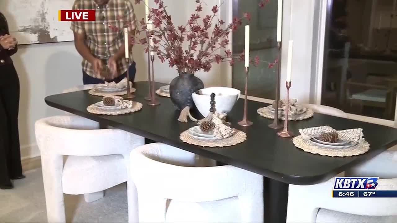 Nikki Fort of Adele Interiors offers advice on fall sofa table decor ...