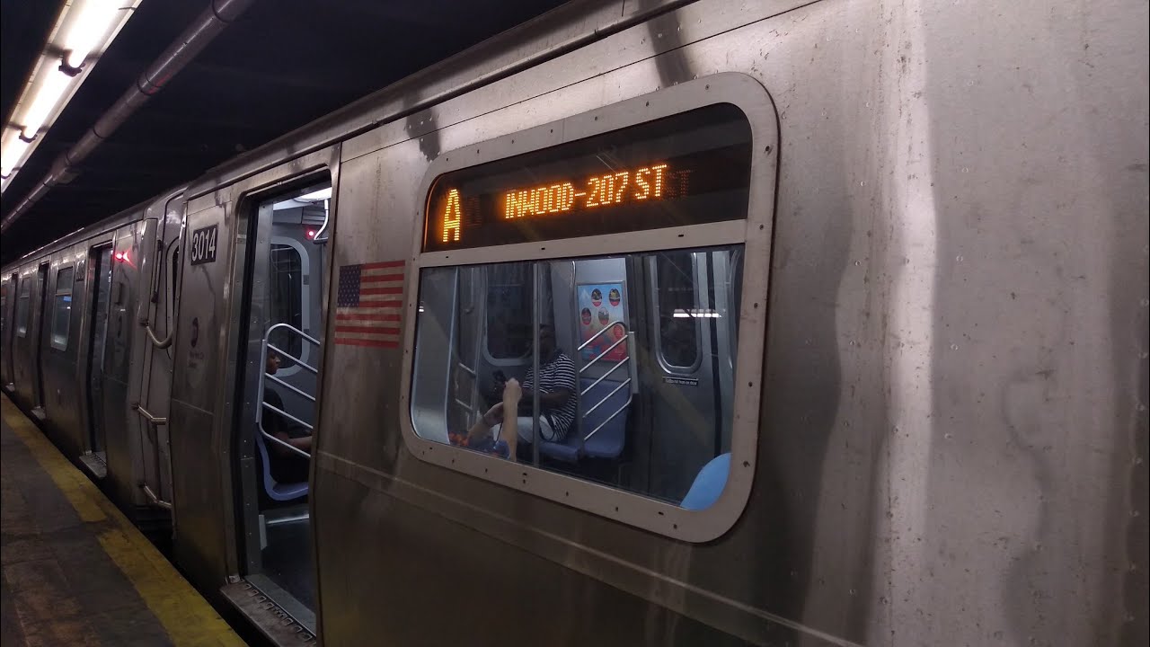 NYC Subway HD: 207 St bound Bombardier R179 3010-3019 A Express Train ...