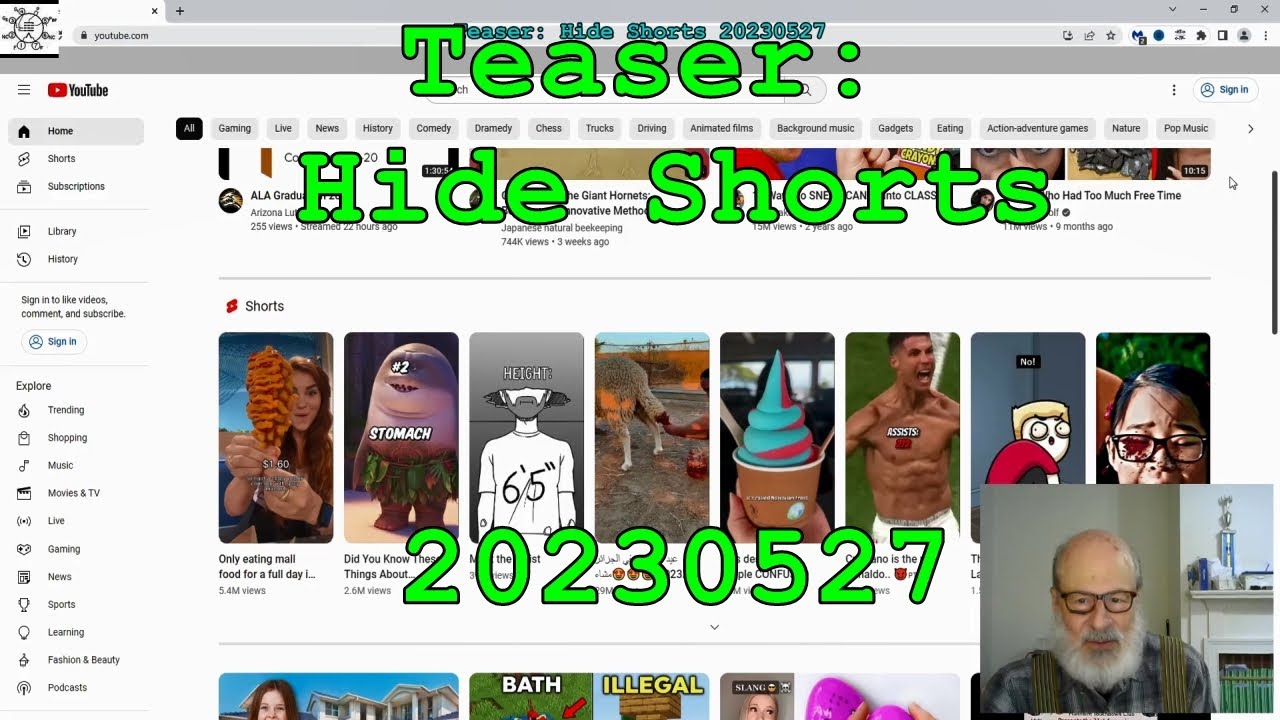 Teaser: Hide Shorts 20230527 - YouTube