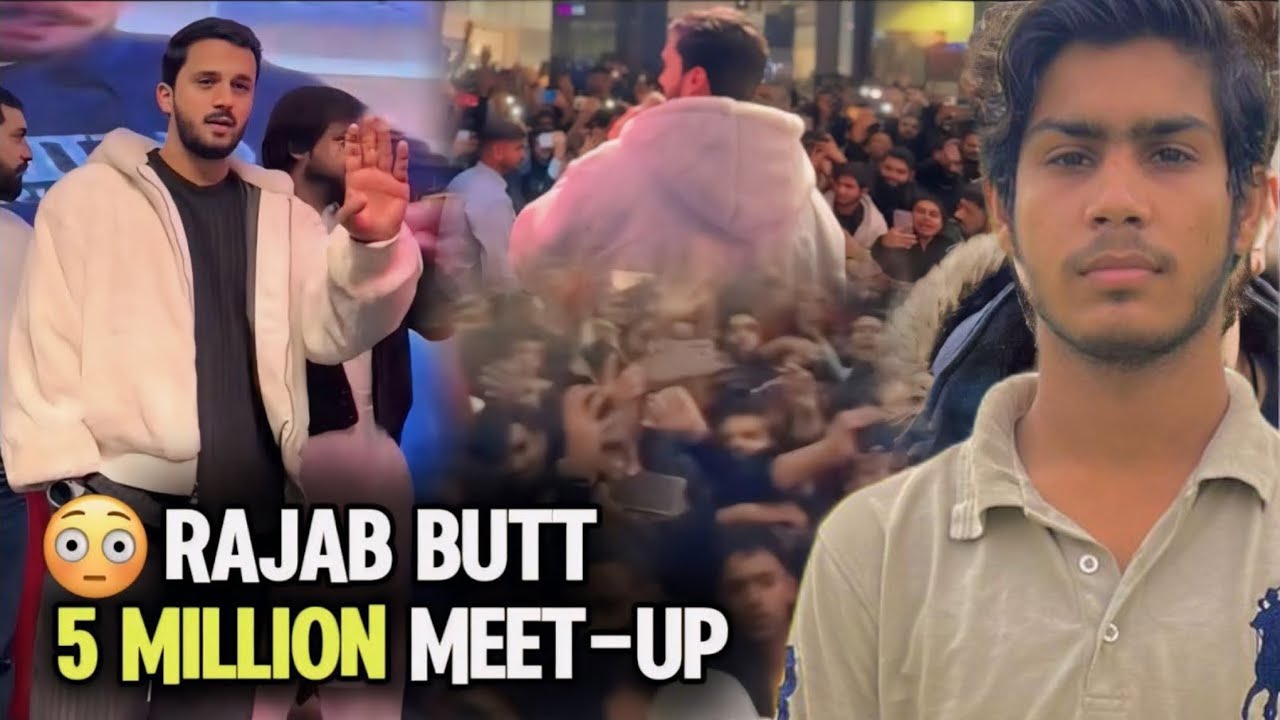 Rajab Butt Finally 5 Million Meetup😍So Much Crowd😱@rajabbutt94 - YouTube