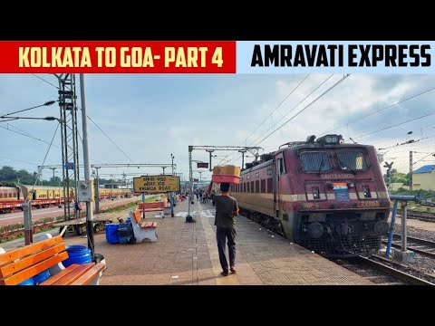 KOLKATA to GOA : Full Train Journey - PART 4 : Train No. 18047 SHM ...