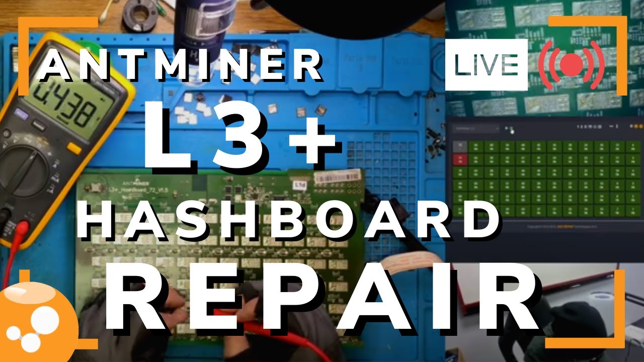 Antminer L3+ Hashboard Repair - Bitcoin ASIC Miner Repair LIVE - 034 ...