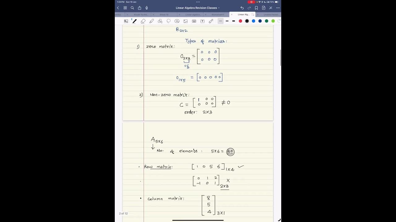 Introduction lecture 1 of Matrix theory for LINEAR ALGEBRA course - YouTube