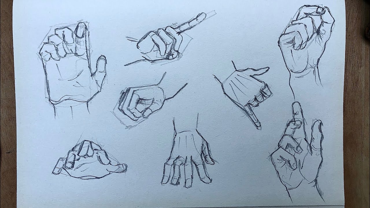 How to draw hands| step by step tutorial #art #tutorial #sketch - YouTube