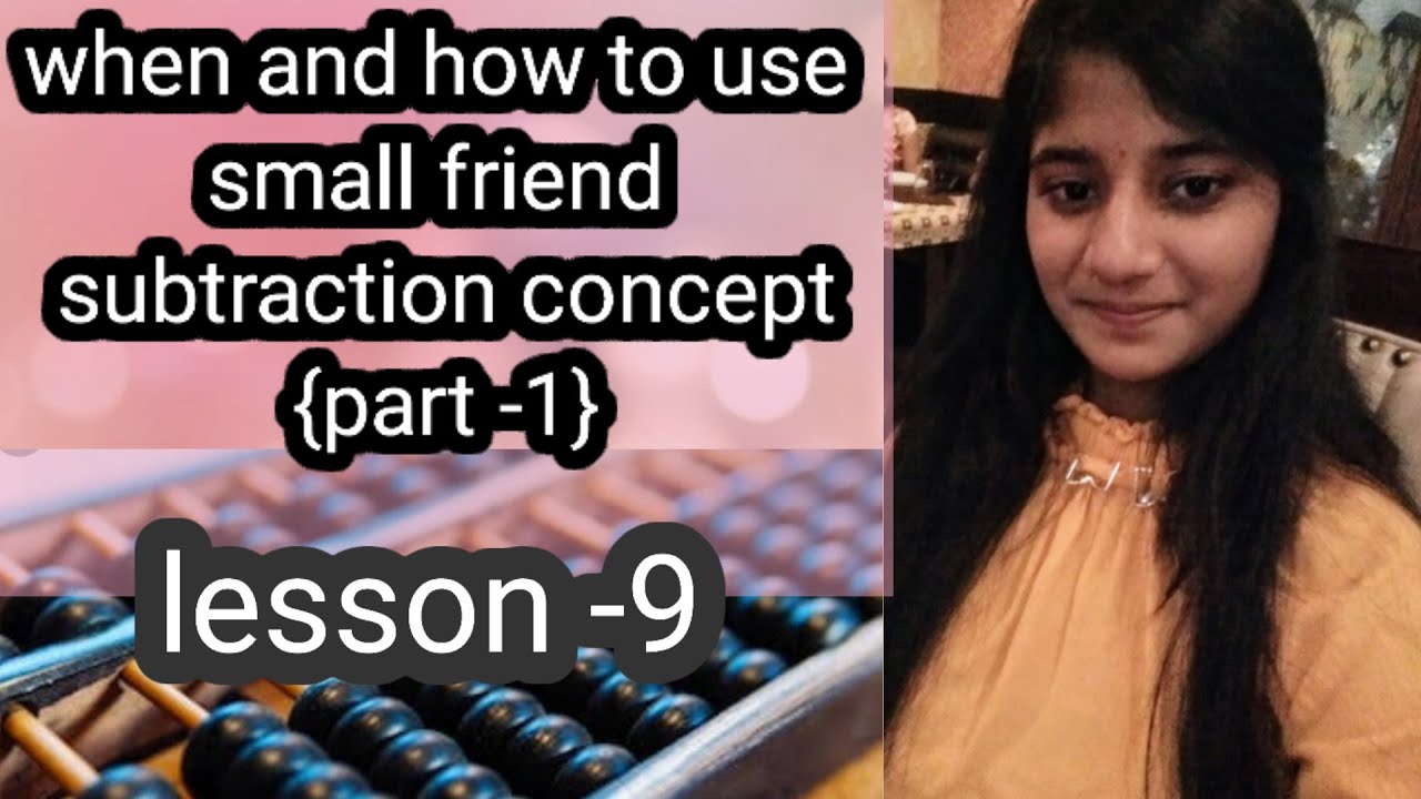 How to subtract on abacus| Abacus small friend subtraction concept ...