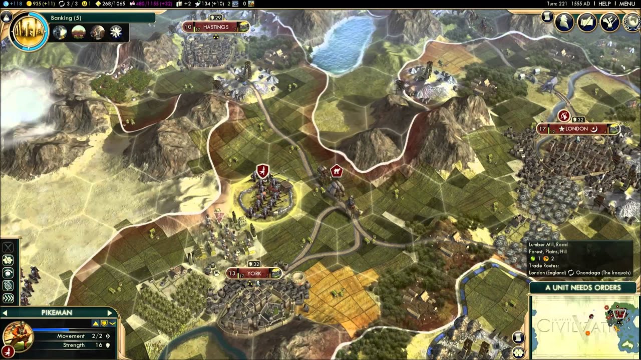 Let's play Civilization V - England: Part 10 - YouTube